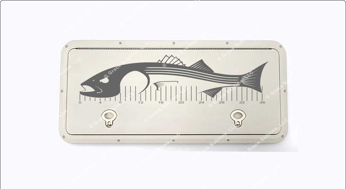 Striped Bass Custom Fish Ruler for Boat, Kayak, Ice Chest and More ...