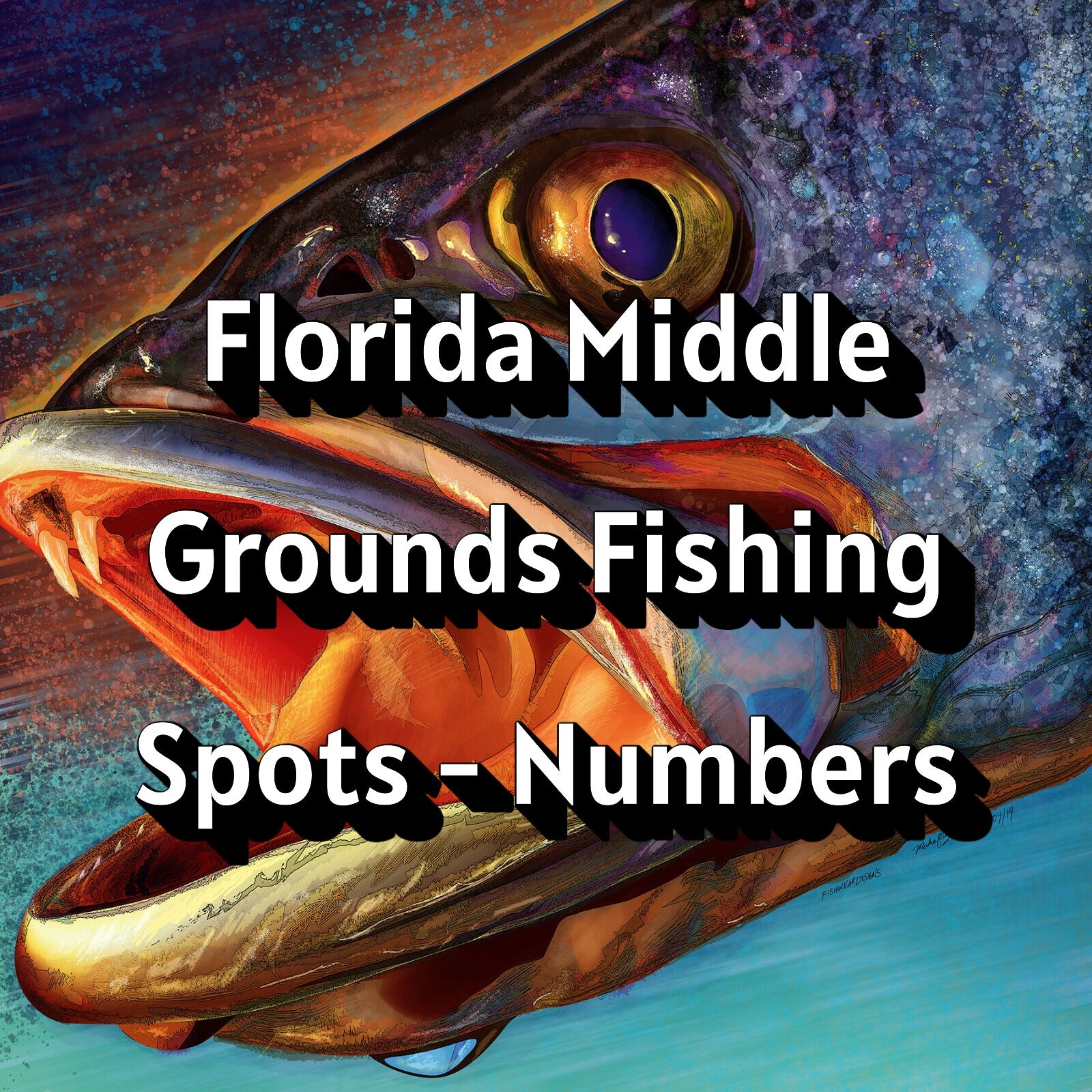 Florida Middle Grounds Fishing Spots - Numbers – Cajun Mapping